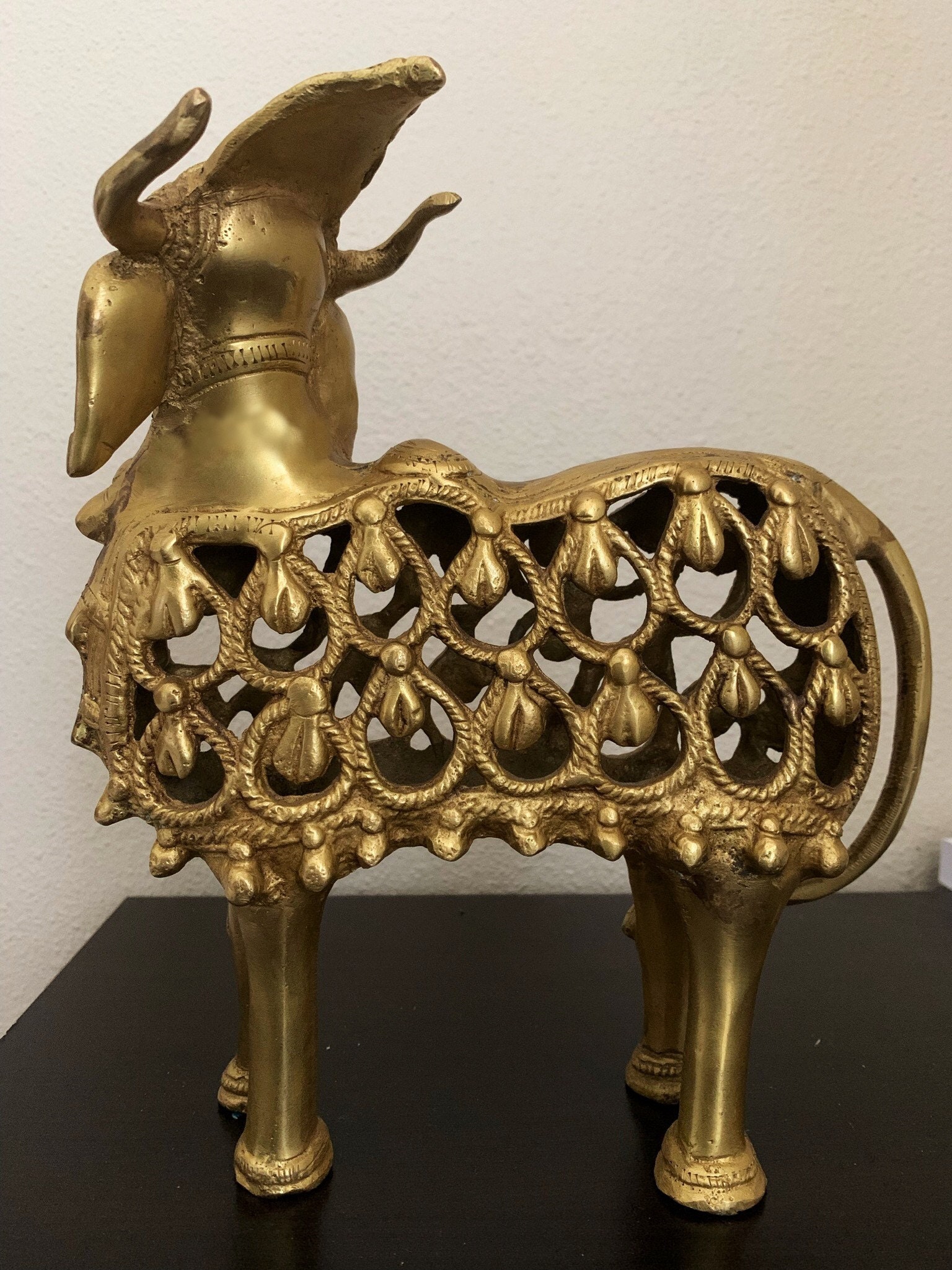 Brass Carved Standing Nandi Sculpture Brass Decorative - Etsy UK