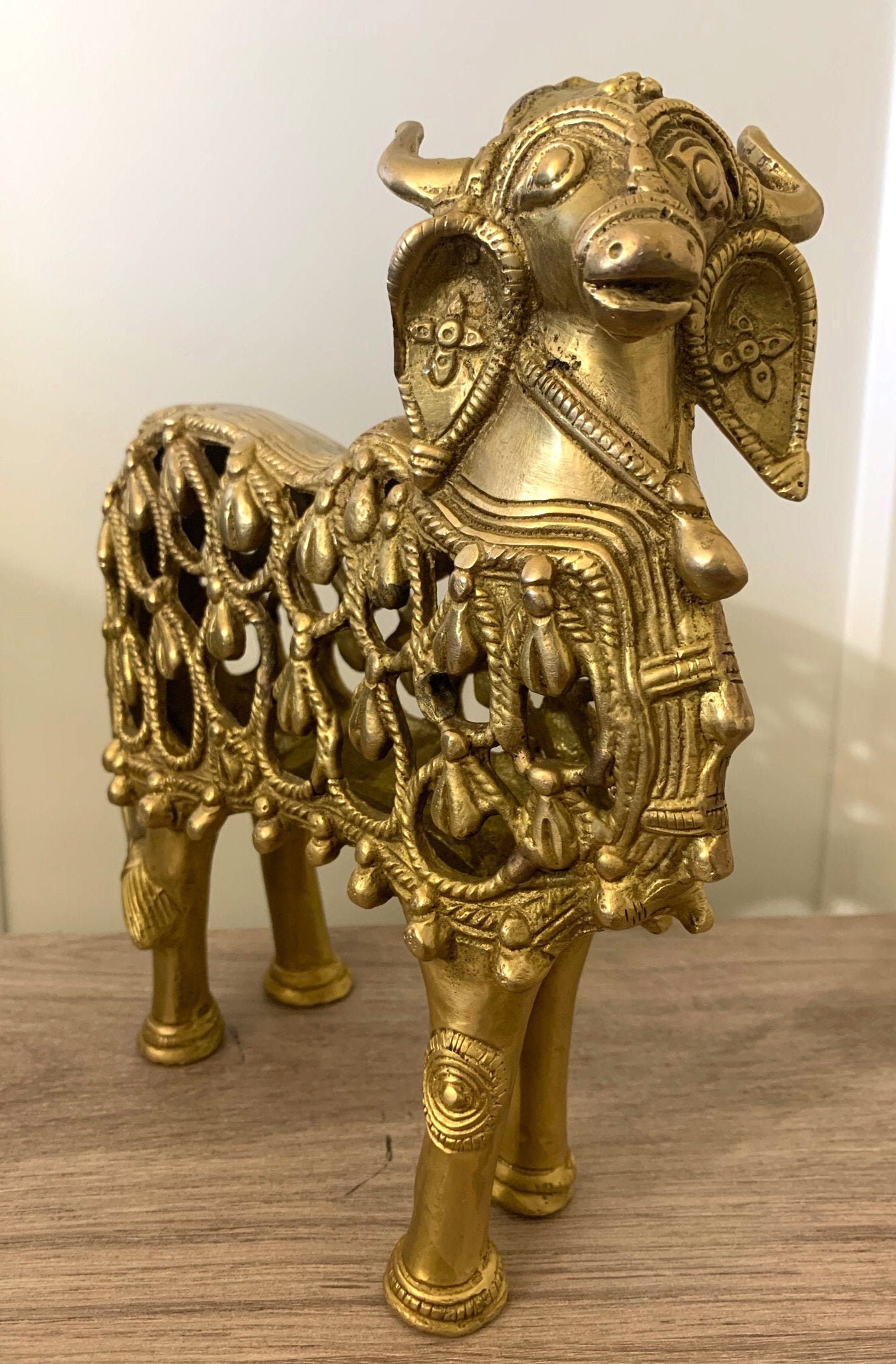 Brass Carved Standing Nandi Sculpture Brass Decorative - Etsy UK
