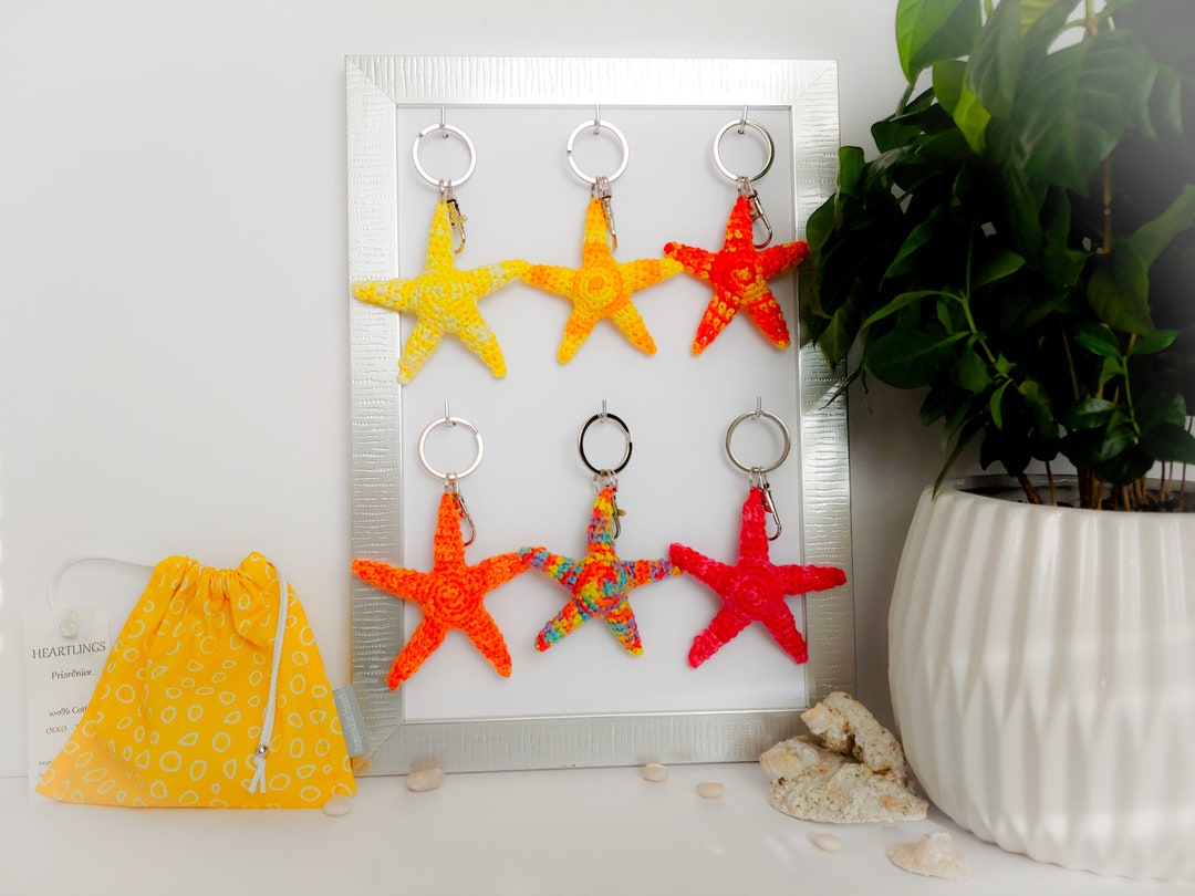 STARFISH Bag/keychain Amigurumi Crochet Cotton Ocean Animal Pendant ...