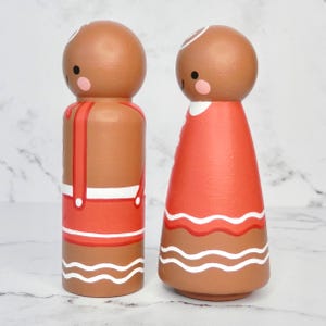 Gingerbread Peg Doll Set - Etsy