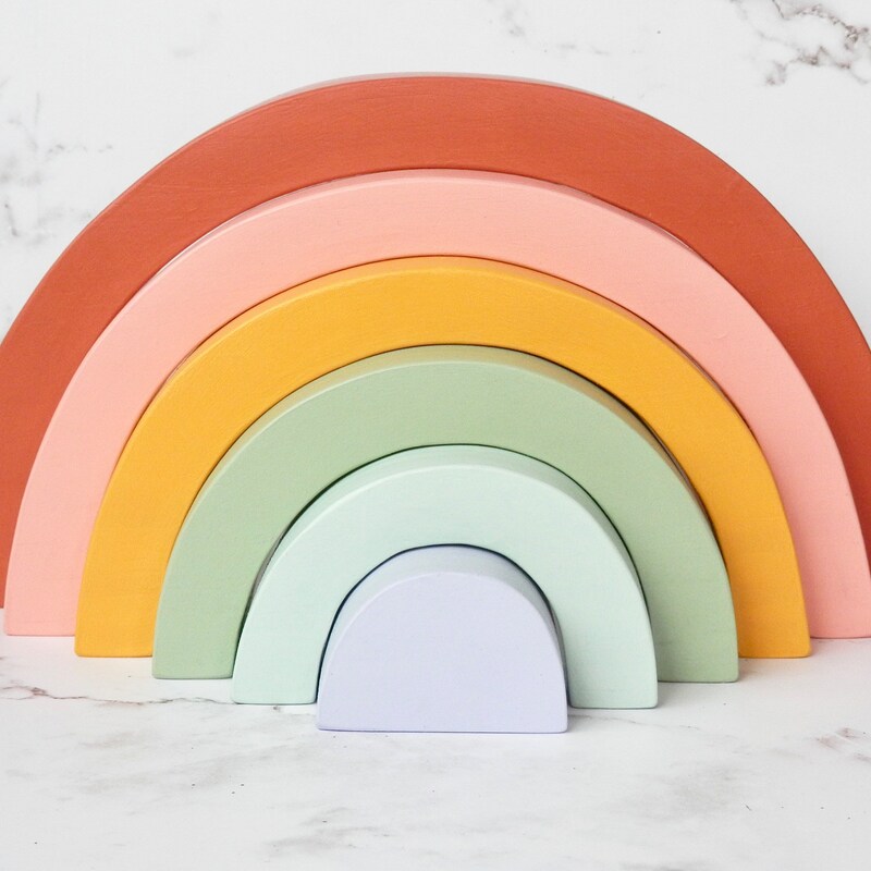 Wooden Rainbow Stacker - Etsy