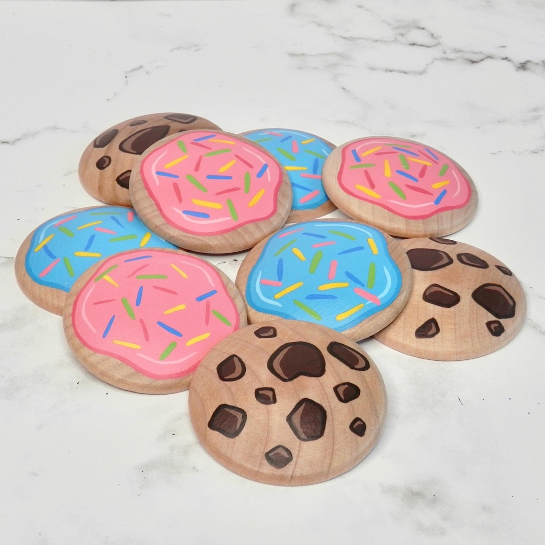 Wooden Cookie Toy, 2” | Play Food | Pretend Kitchen - Etsy