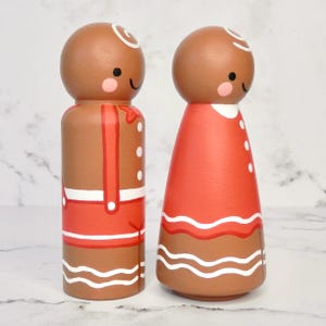 Gingerbread Peg Doll Set - Etsy