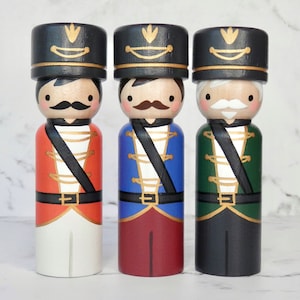 Nutcracker Peg Doll - Etsy