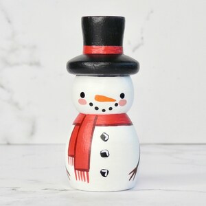 Snowman Peg Doll, 2.5” | Wooden Christmas Ornament - Etsy