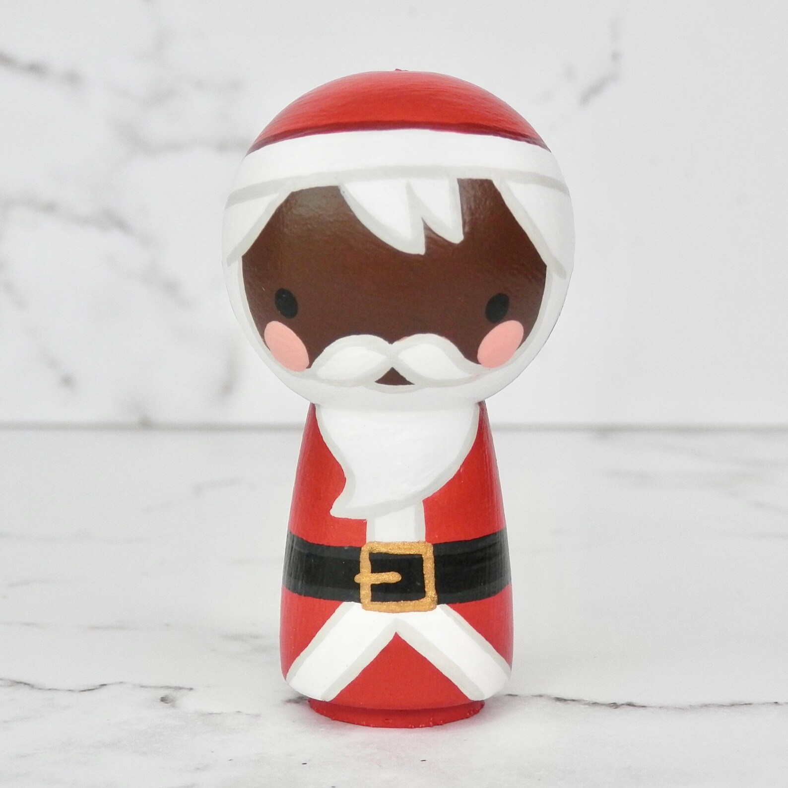 Santa Peg Doll | Kokeshi Style | Cristmas Ornament - Etsy