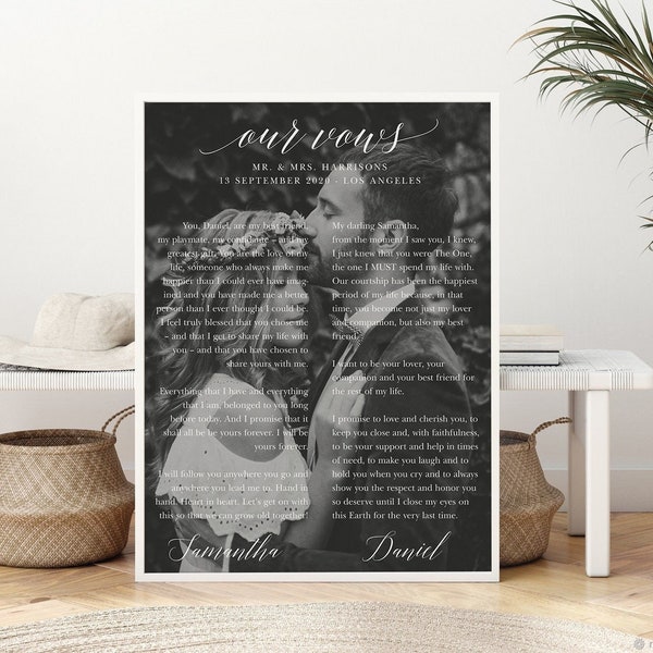 Wedding Vows Framed - Etsy