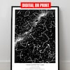 Custom Star Map, Constellation Chart, Map of the Night Sky, Custom Star ...