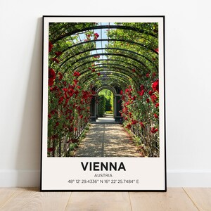 Vienna Travel Poster Austria Wall Art Trendy Gift Eclectic Vibrant ...