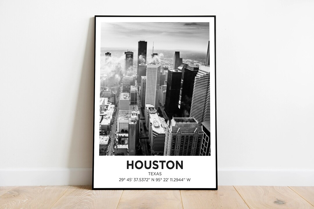 Houston Reise Poster Texas Wand Kunst Trendy Geschenk Eklektisch ... Houston Reise Poster Texas Wand Kunst Trendy Geschenk Eklektisch ...