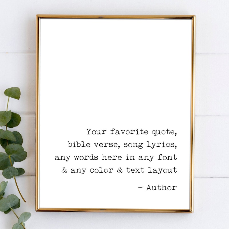 Custom Quote Frame - Etsy