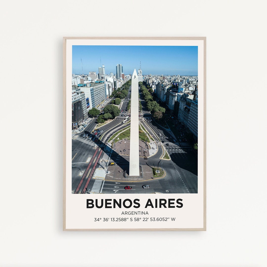 Buenos Aires Travel Poster Argentina Wall Art Trendy Gift Eclectic ...