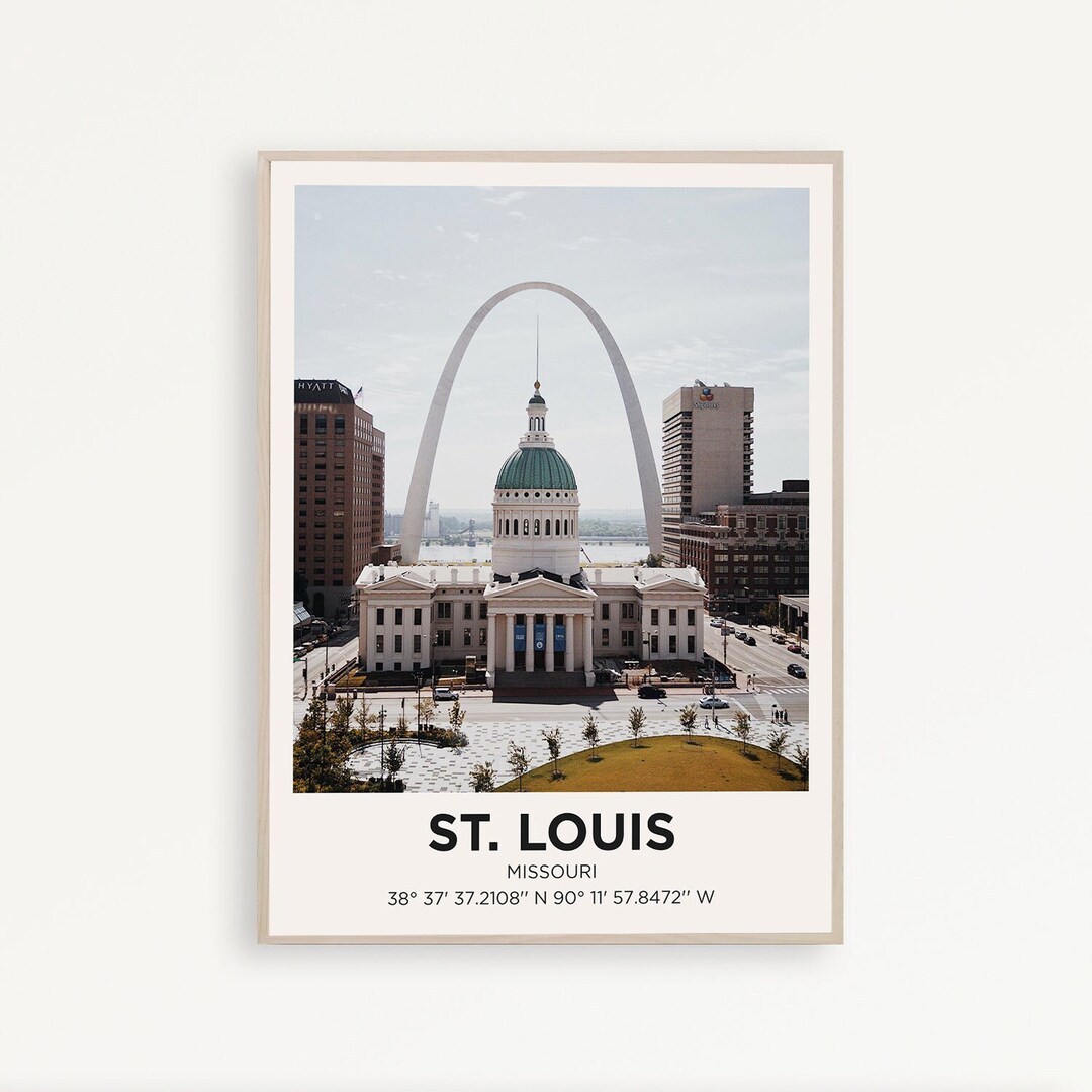 St. Louis City Travel Poster Missouri Wall Art Trendy Gift Eclectic ...
