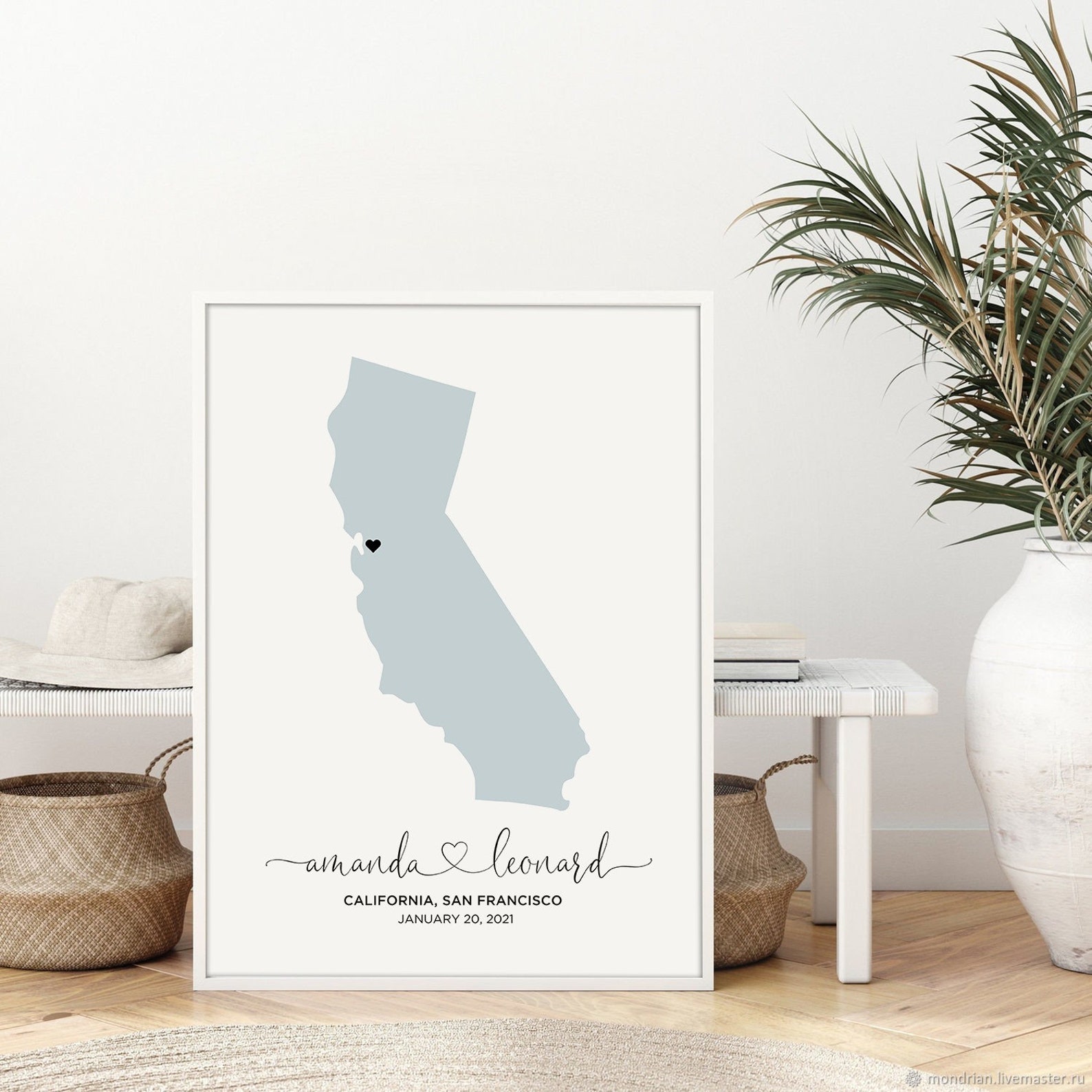 Personalized Engagement Gift Map for Couple Custom Print | Etsy