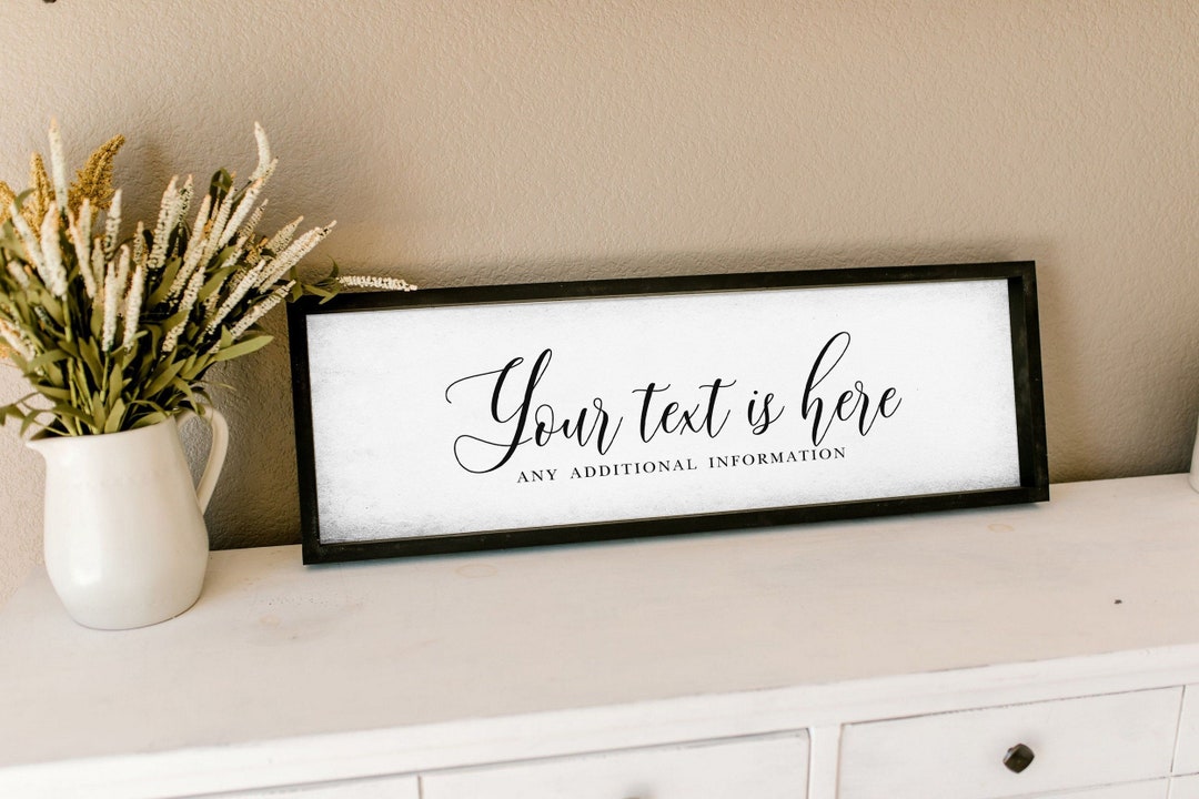 Custom Canvas Quote Wall Art Printable Horizontal Framed Poster Print ...