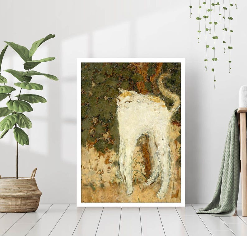 Le Chat Blanc Pierre Bonnard 19th Century Cat Art Painting Colorful ...