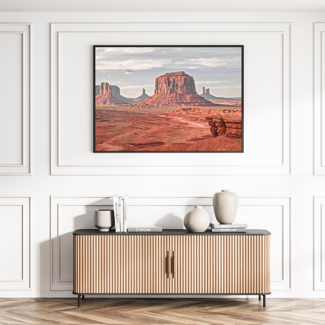 Arizona Desert Landscape Print Red Rock Formations Wall Art Grand ...