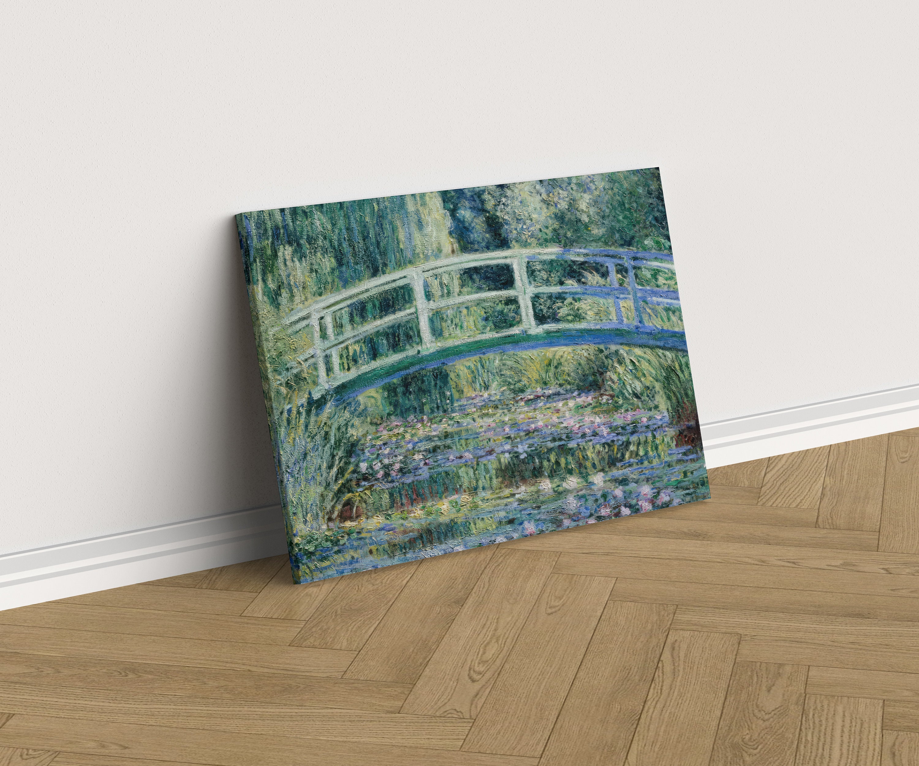 Claude Monet the Japanese Footbridge Water Lilies Canvas Print Painting ...
