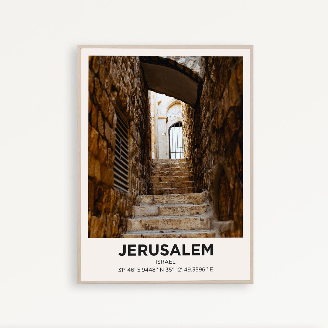 Jerusalem Reise Poster Israel Wand Kunst Trendy Geschenk Eklektisch ...