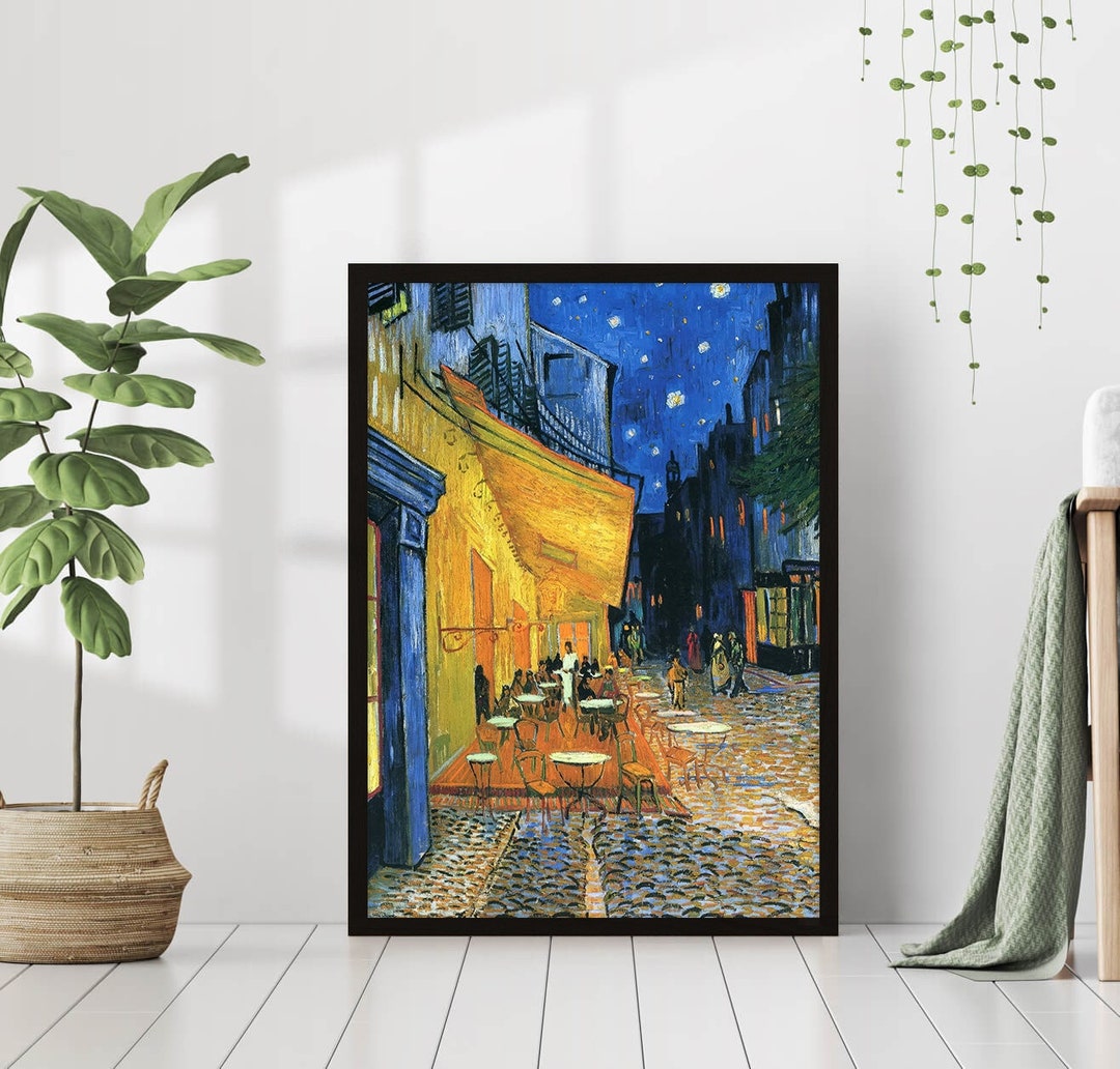 Vincent Van Gogh Café Terrace at Night Canvas Print Poster Frame ...