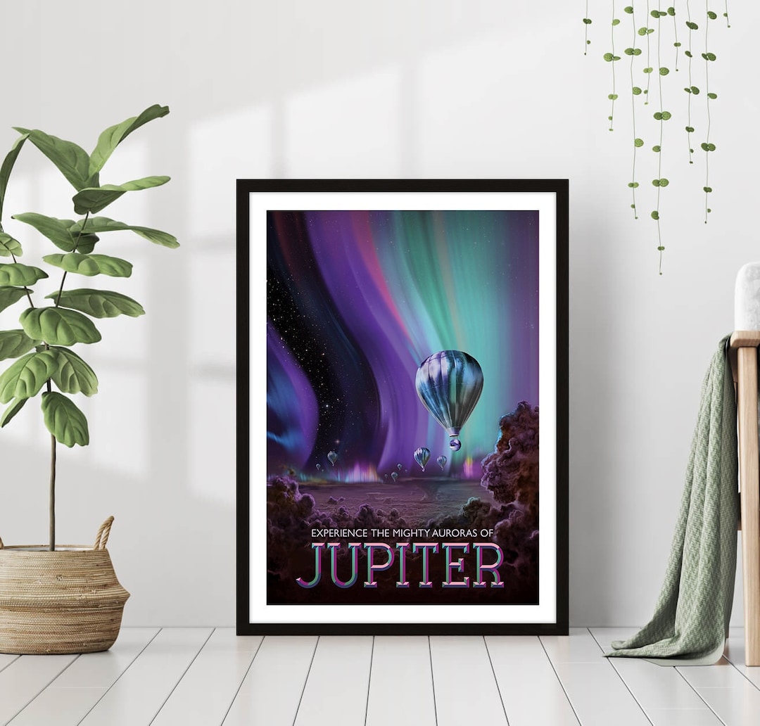 Jupiter NASA Space Travel Planet Poster Wall Art Canvas Print Framed ...