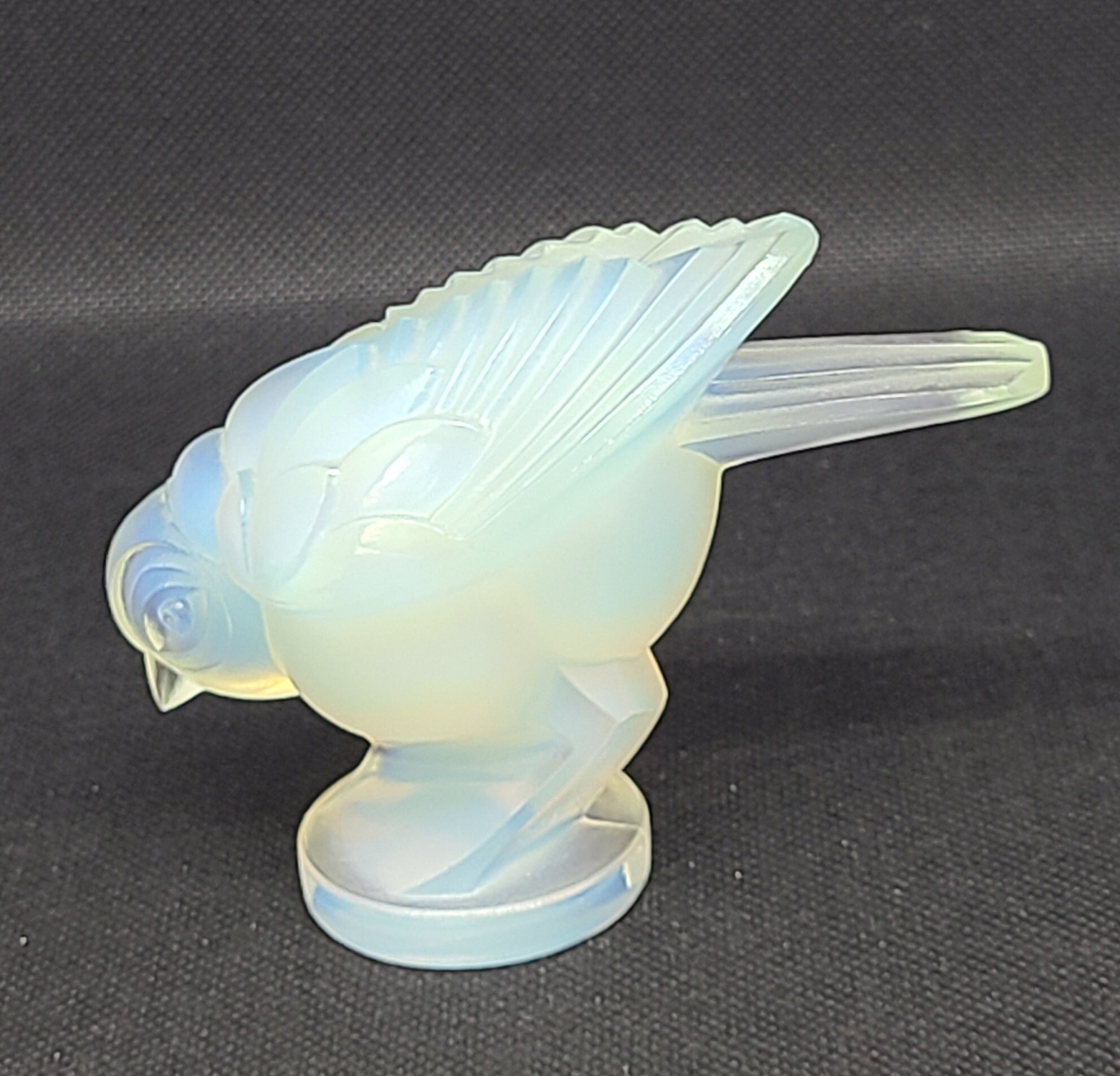 Vintage Sabino Opalescent Art Crystal Glass Medium Perched Bird ...