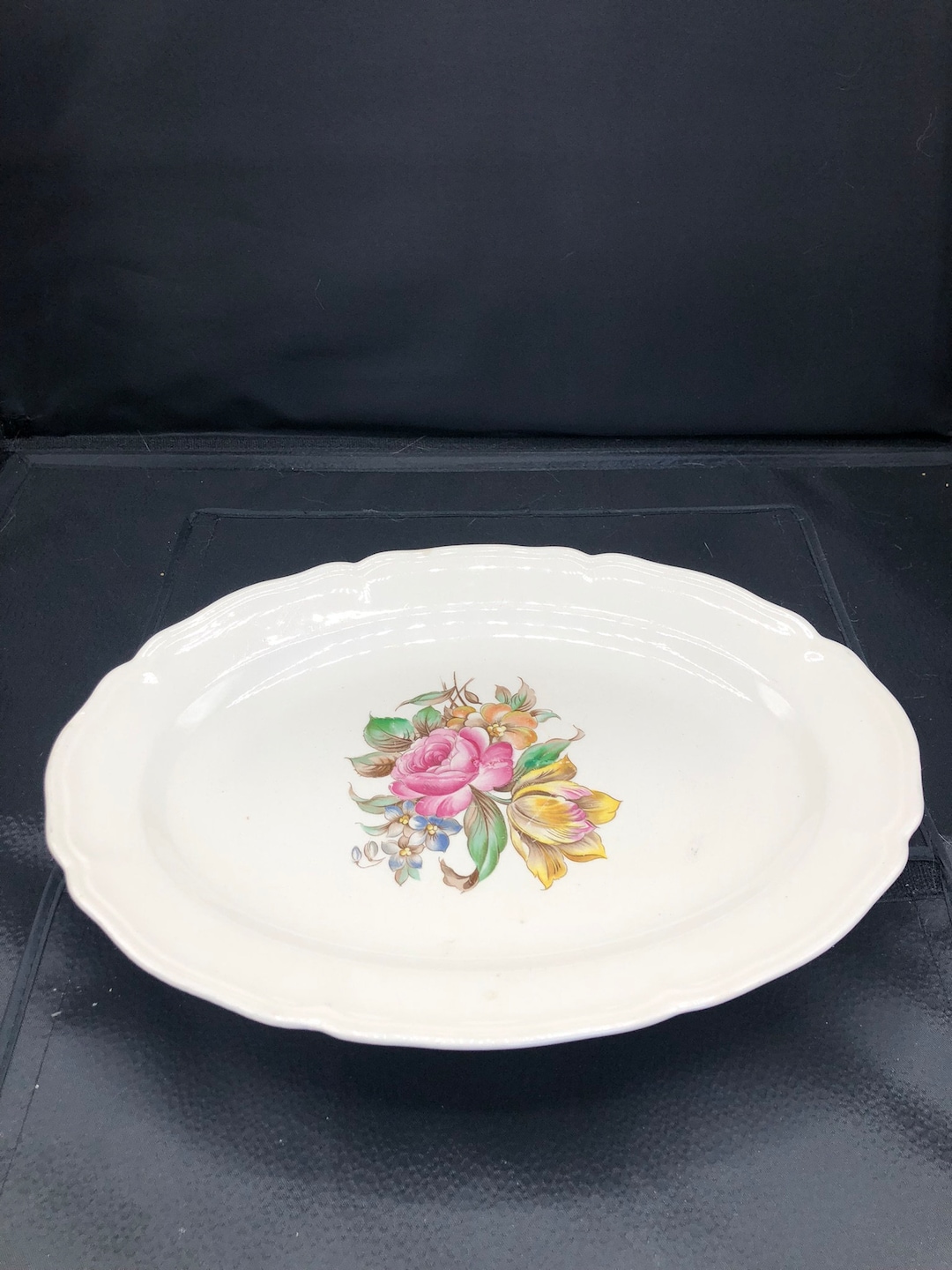 Serving Platter Edwin M Knowles China Co. Semi-vitreous Oval Made in ...