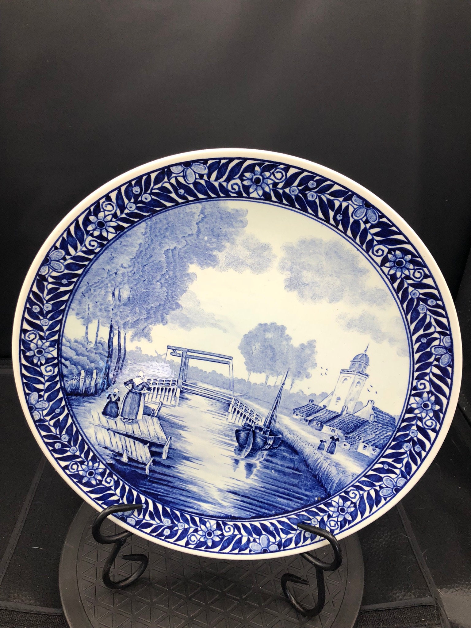 Blue Delft Boch the Draw Bridge Canal Sean Circa 1960’s 11 1/4 Inch - Etsy