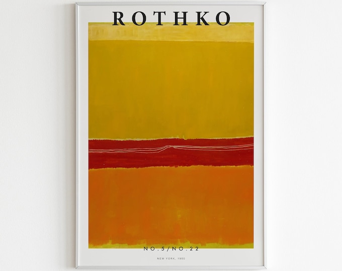 Mark Rothko Print, Mark Rothko Poster, No.10 1958 Black Red Orange ...