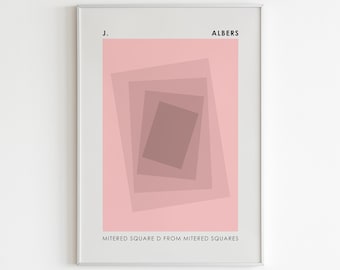 Josef Albers Poster Green Exhibition Printable Art Mid | Etsy