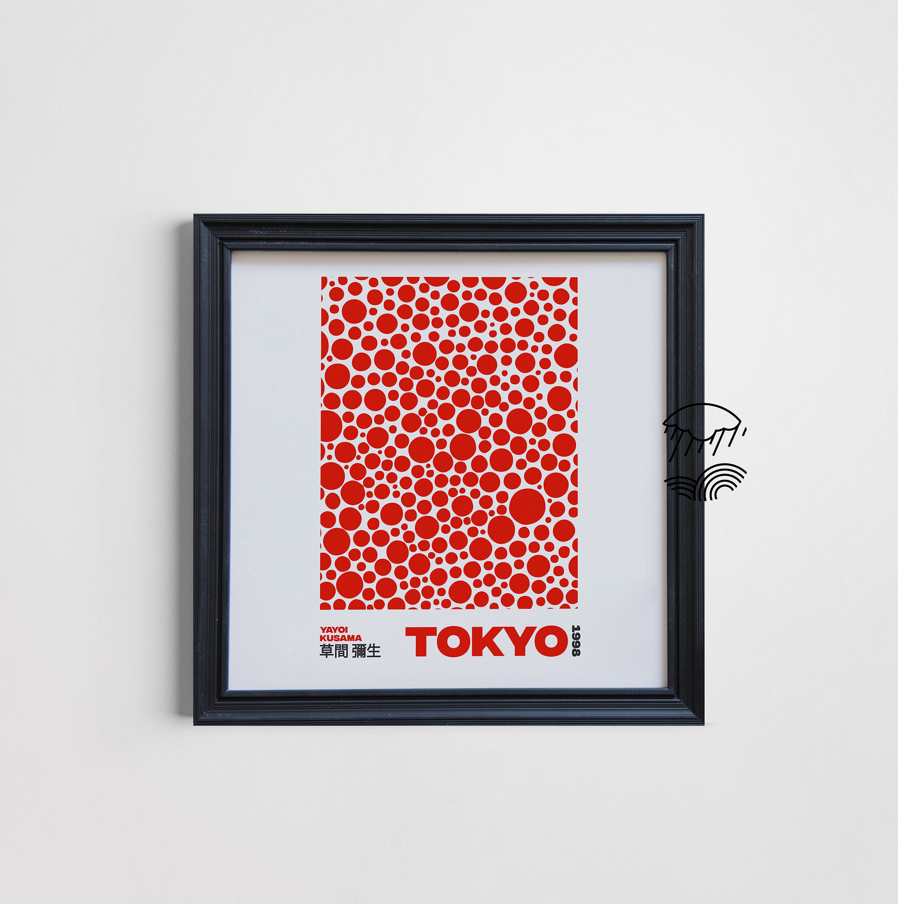 Yayoi Kusama Exhibition Yayoi Kusama Red Dots Kusama Digital | Etsy