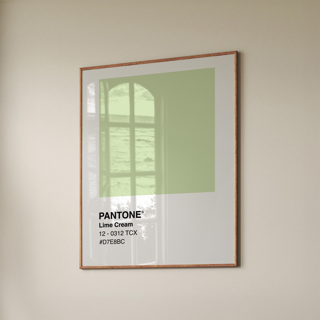 Lime Cream Pantone Poster: Boho Minimalist Wall Art (digital Download ...