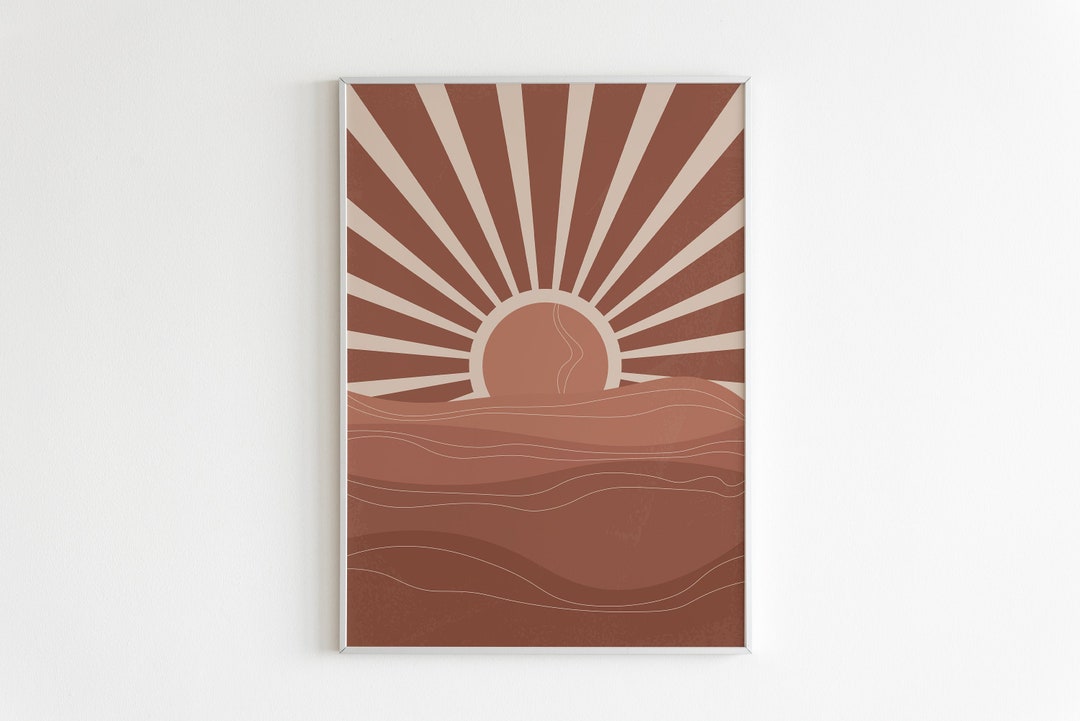 Boho Desert Art Print, Western Printable Poster, Sunshine Poster ...