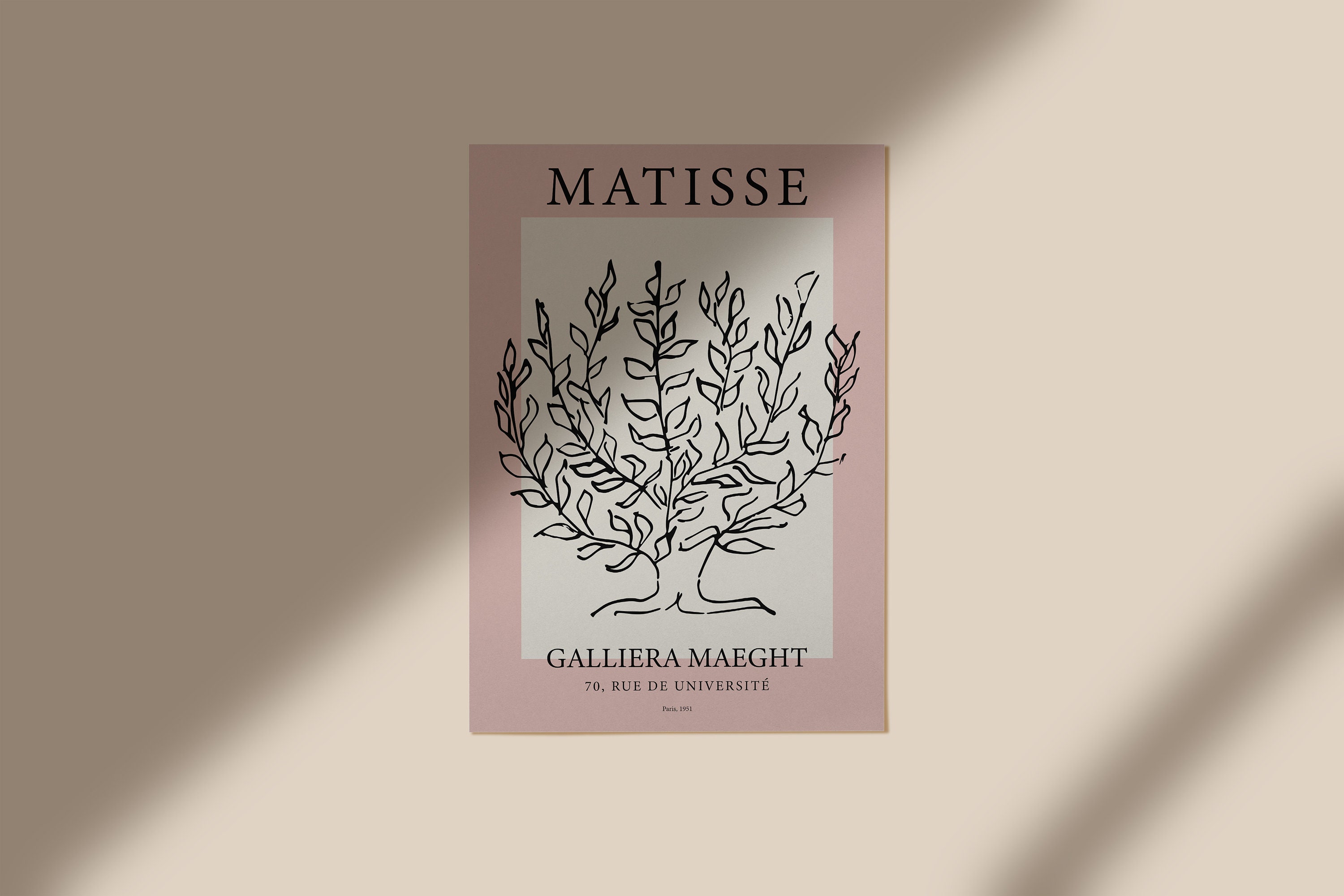 Matisse Print Tree Exhibition Poster Neutral / Black | Etsy
