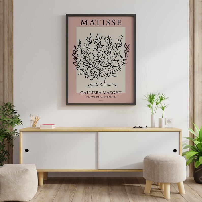 Matisse Print Tree Exhibition Poster Neutral / Black | Etsy
