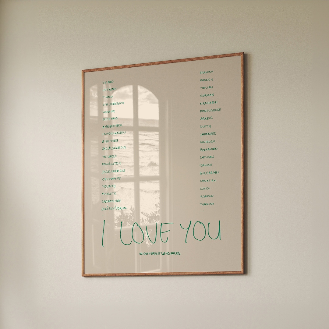 Love Poster, Ways to Say I Love You Print, I Love You, Valentine's Day ...