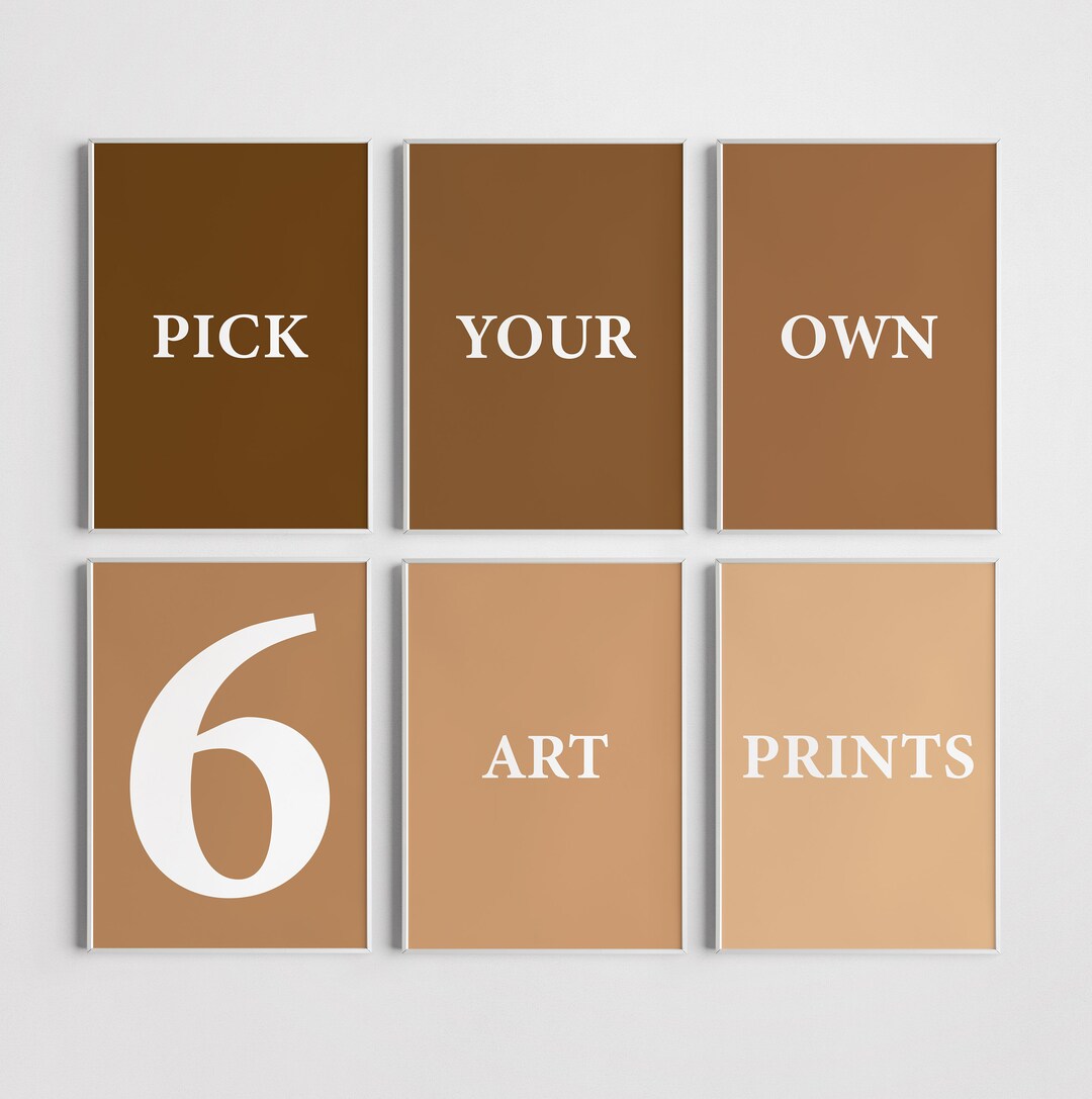 Gallery Wall Set of 6 Prints of Your Choice, Pick Your, Set 6 Printable ...