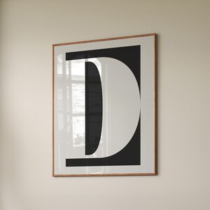 Letter D Poster, Printable Letter Art Print, Alphabet Wall Decor ...