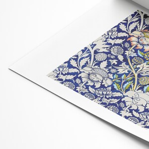 William Morris Pattern Art, Museum Exhibition Wall Decor, Vintage Blue ...