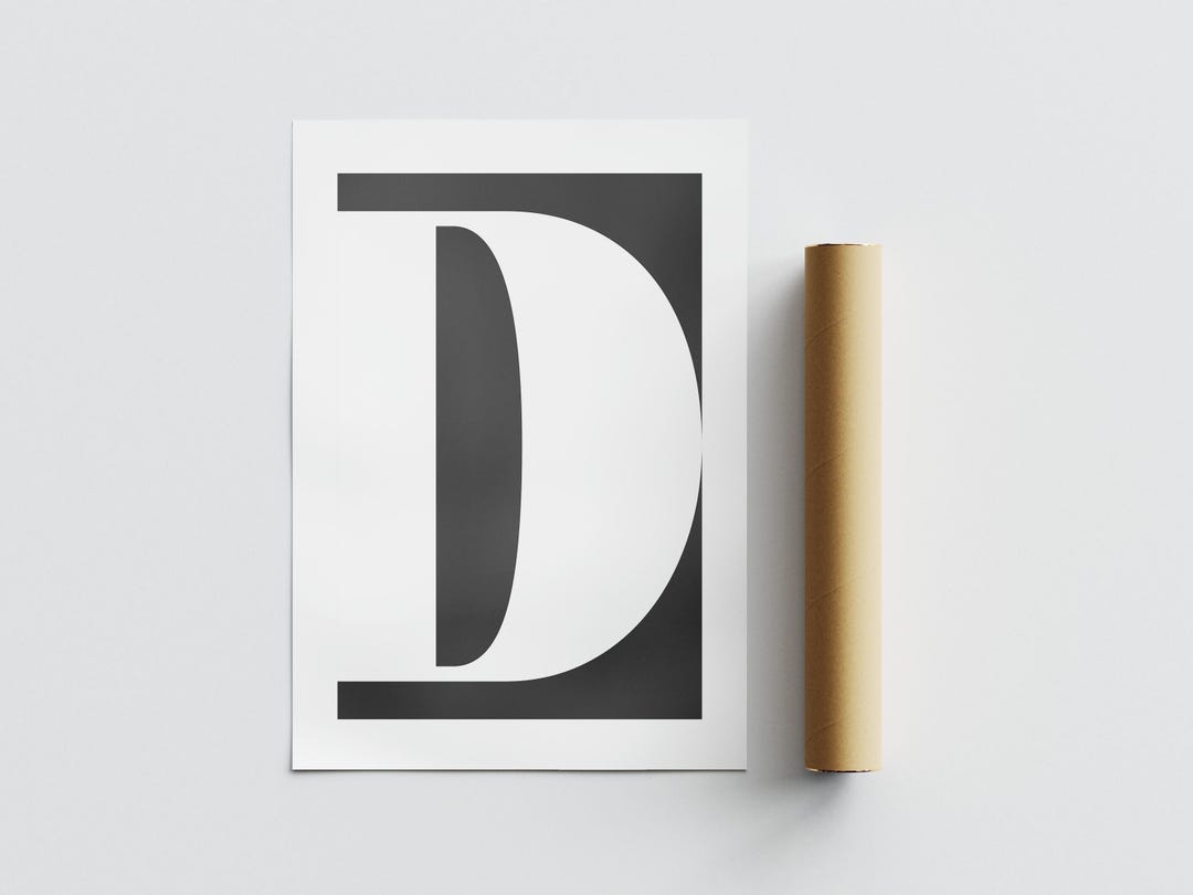 Letter D Art Poster, Printable Letter Art Print, Alphabet Wall Decor ...