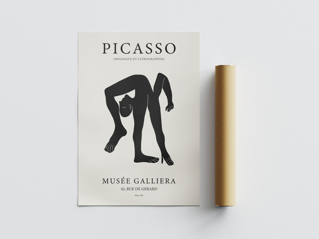 Picasso Acrobat Art Poster, Acrobat Figure Print, Museum Exhibition ...