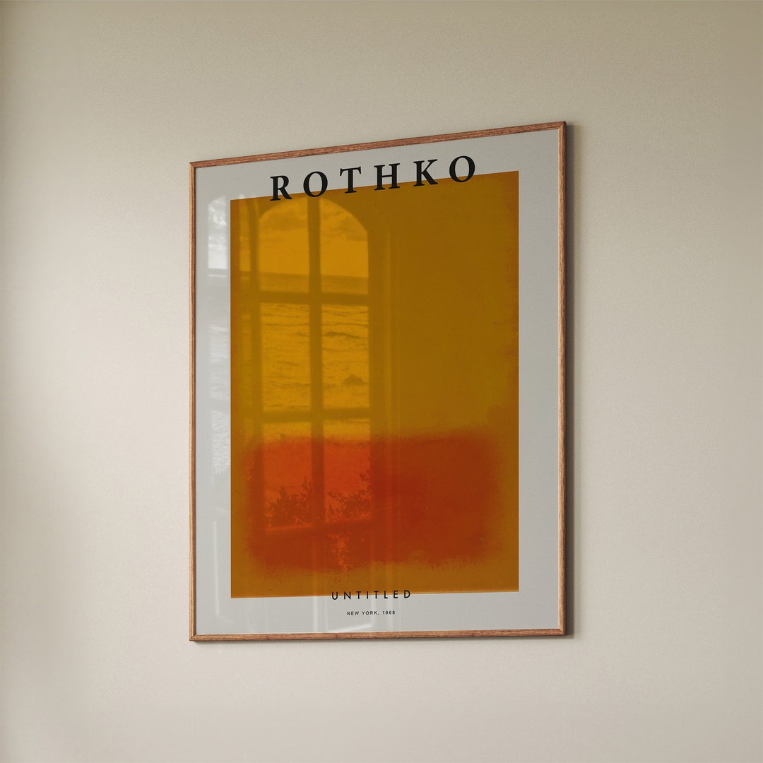 Mark Rothko Print, Exhibition Printable Poster, Orange-red, Rothko ...
