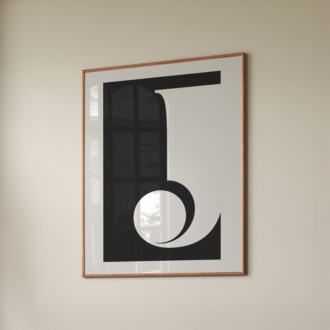 Letter J Art Print, Minimalist Wall Print, Trendy Room Decor, Modern ...