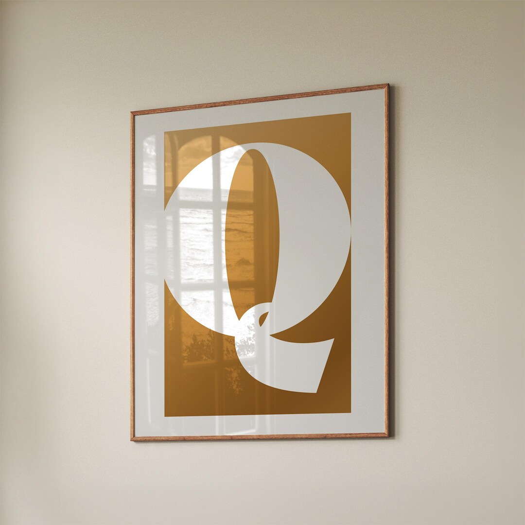 Letter Q Poster, Printable Letter Art Poster, Alphabet Wall Decor ...