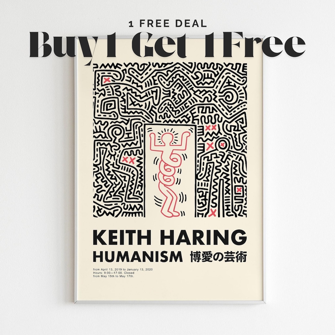 Keith Haring Humanism Print: Tokyo Retro Wall Art (digital Download) - Etsy