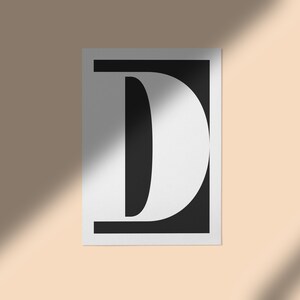 Letter D Poster, Printable Letter Art Print, Alphabet Wall Decor ...