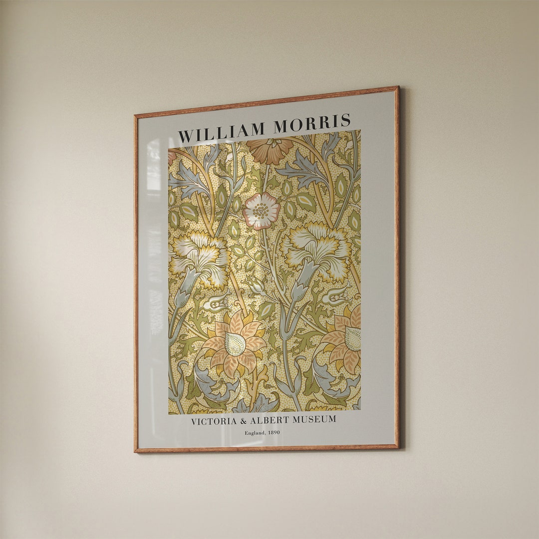 William Morris Poster, Art Nouveau Print, Yellow Flower Printable Art ...