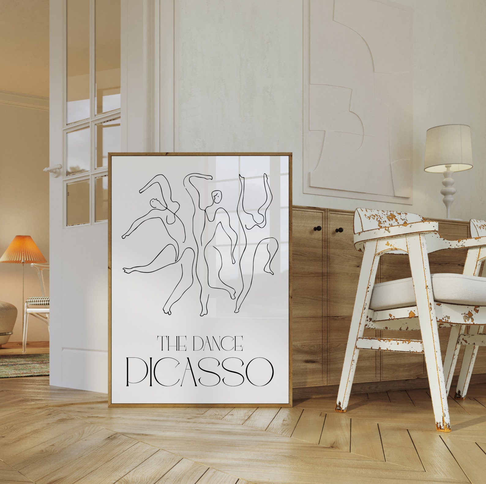 Picasso Dance Art Print, Abstract Line Drawing Poster, Mid-century ...