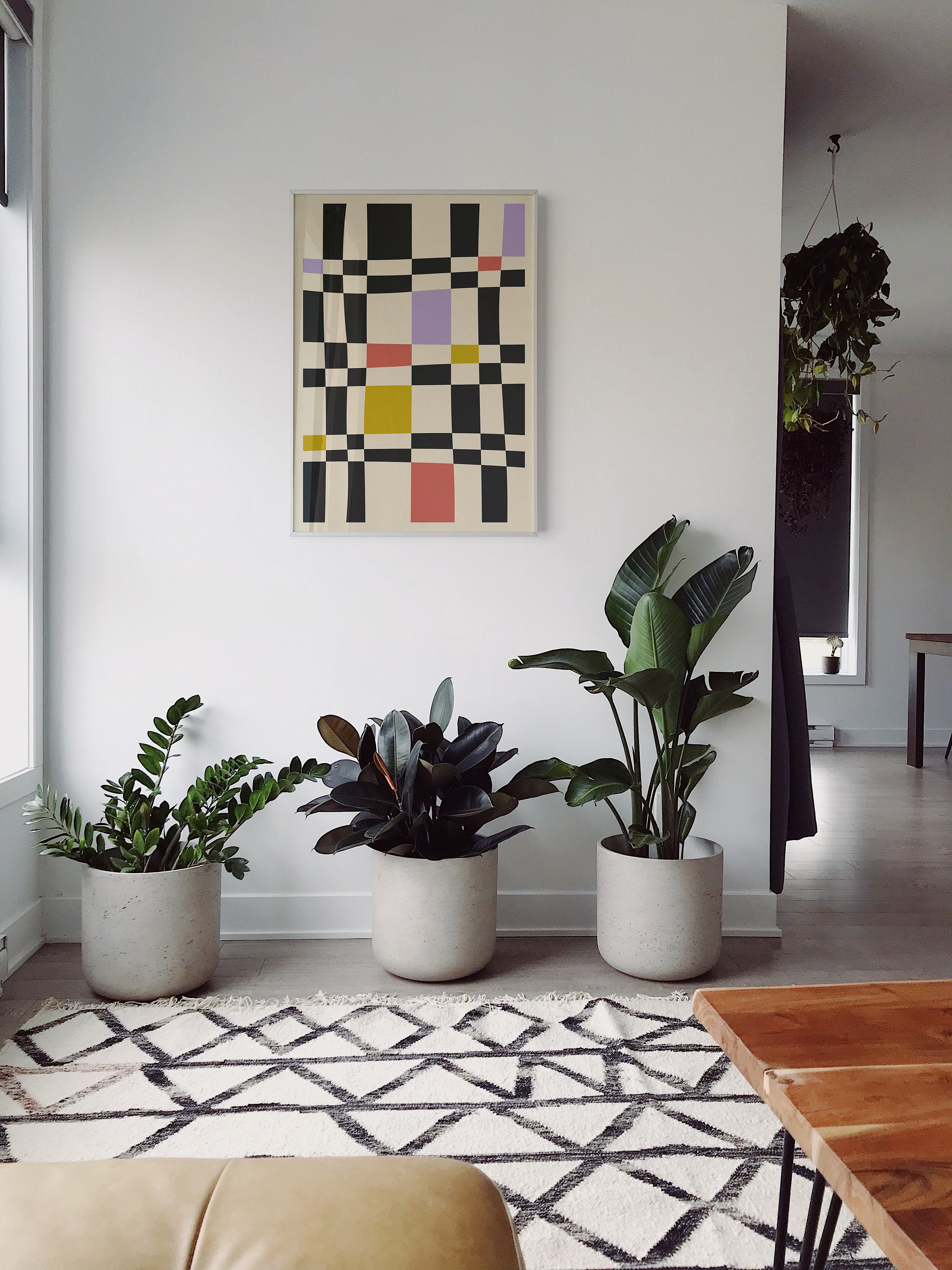 Checkered Art Set Printable Wall Art Trendy Checkered Wavy - Etsy