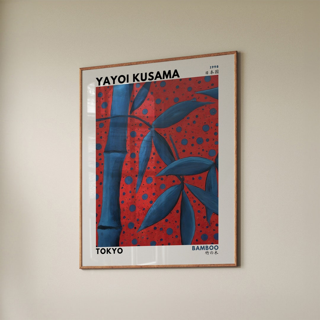 Yayoi Kusama Art, Japanese Flower Poster, Yayoi Kusama Print, Bamboo ...
